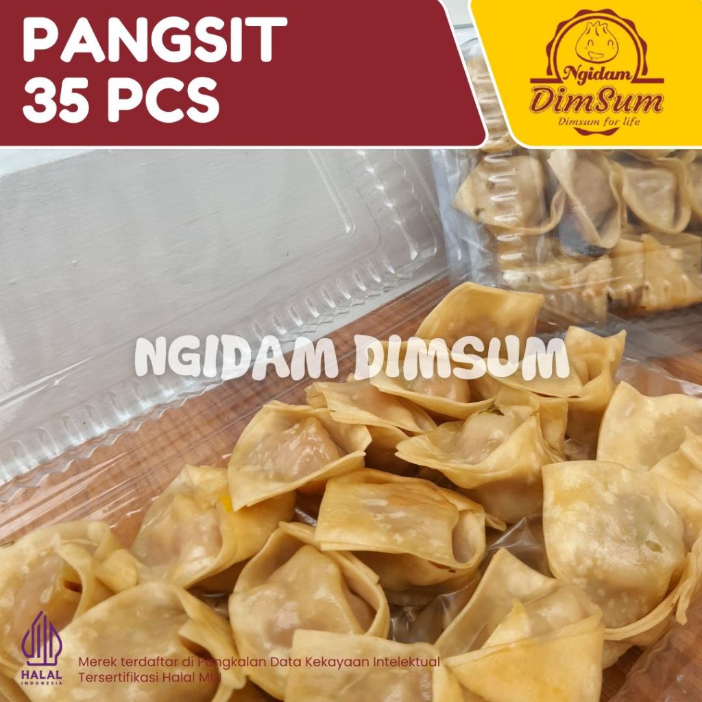 Jual Pangsit Ayam Isi 35pcs/plus chili oil 50ml/pangsit frozen/pangsit goreng/wonton chili oil ...