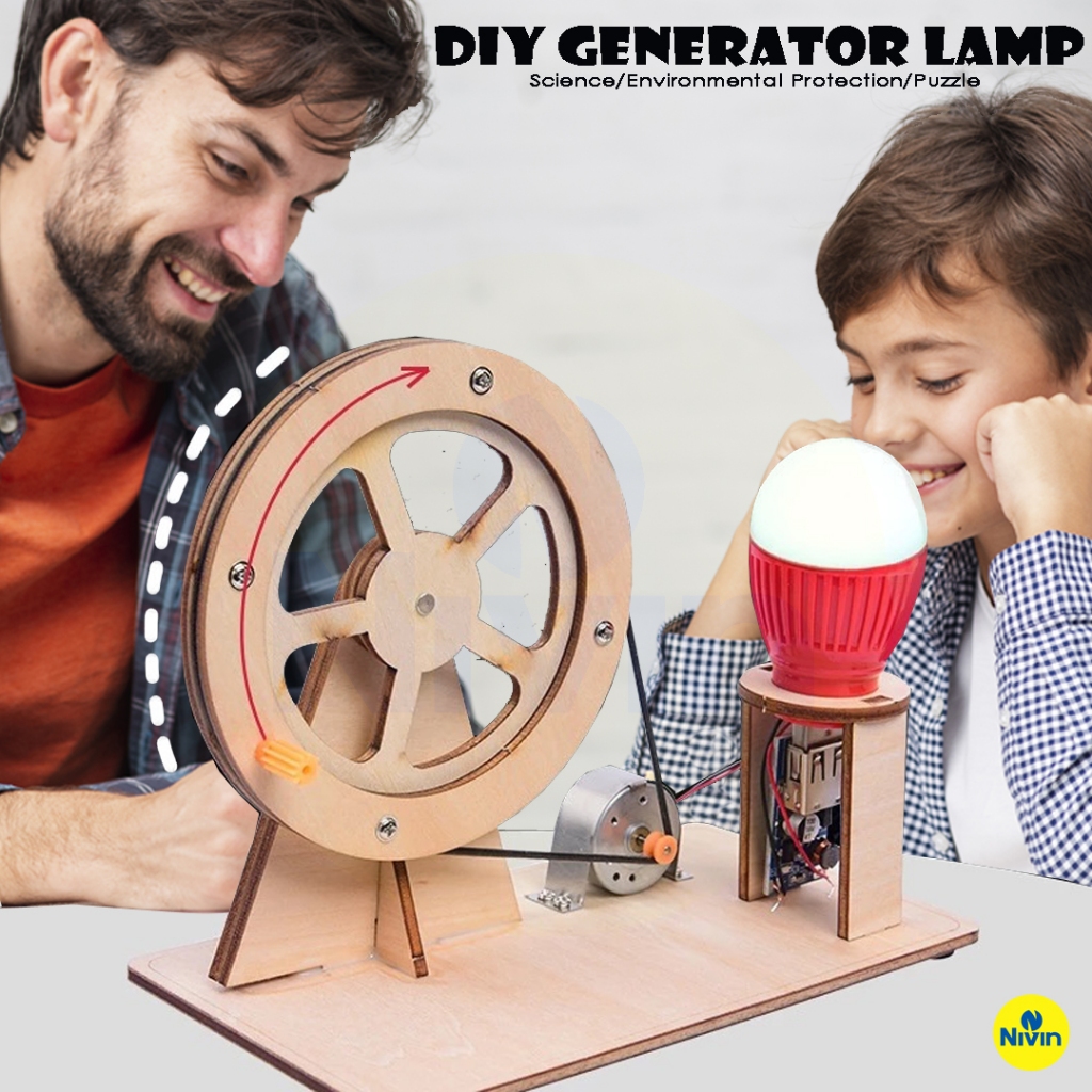 Jual Mainan Edukasi Generator Bohlam Kayu DIY Untuk Edukasi Pengetahuan ...