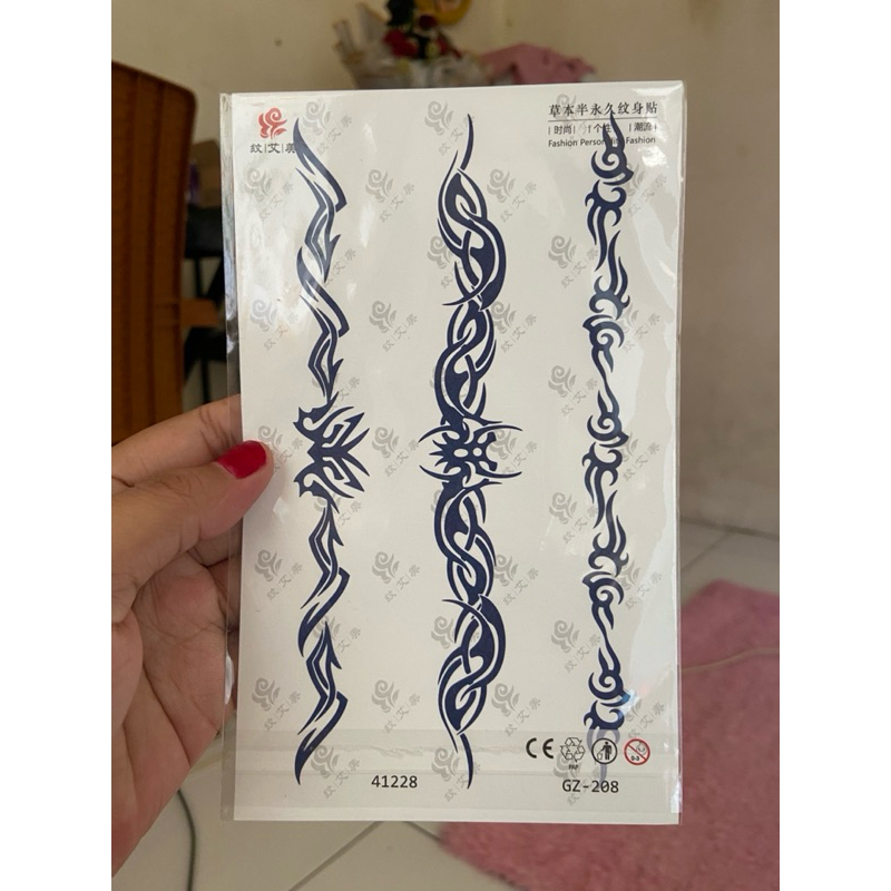 Jual Tato Fruit Ink Besar Model gelang dayak (Bonus 2 basic kecil ...