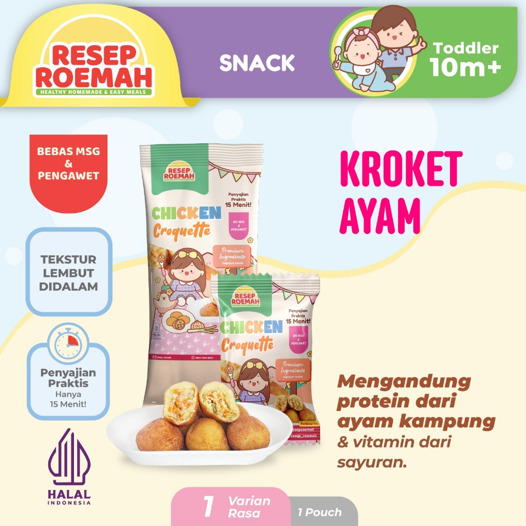 Jual ResepRoemah Chicken Croquette / Kroket Ayam / Toddler & Kids ...