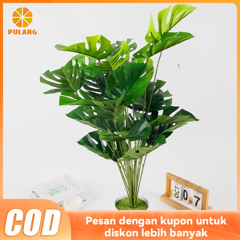 Jual Pulang DAUN MONSTERA JUMBO 18 CABANG DAUN MONSTERA ARTIFICIAL ...