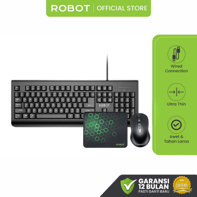 Jual ROBOT Keyboard Wired Laptop / Komputer / Design Ultra Thin ...