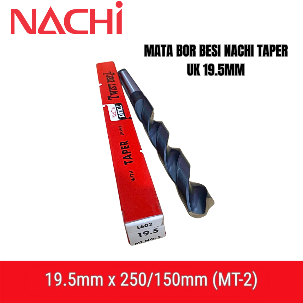 Jual Mata Bor Nachi 19,5mm Taper Shank Cones Drill MT2 19.5 mm | Shopee Indonesia