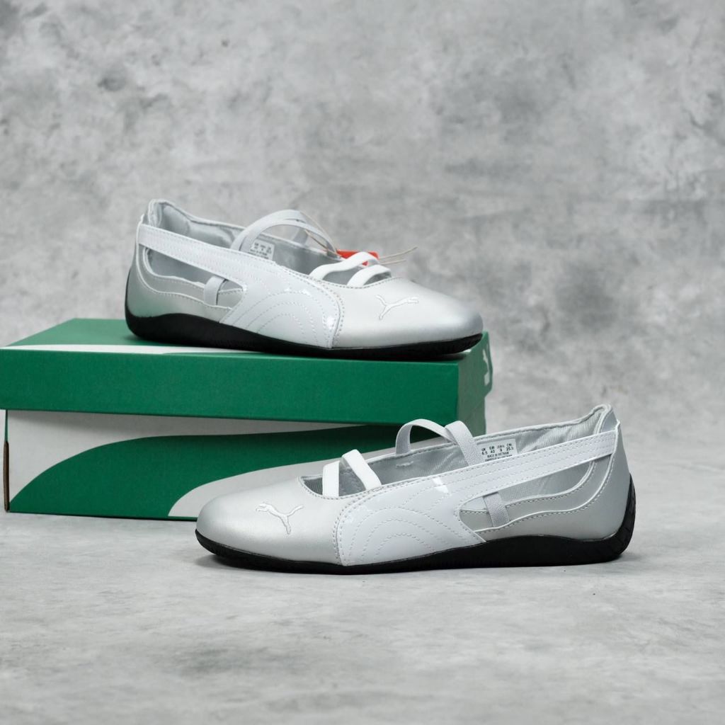 Jual Sepatu Sneakers Puma Speedcat Ballet Metallic Silver | Shopee ...
