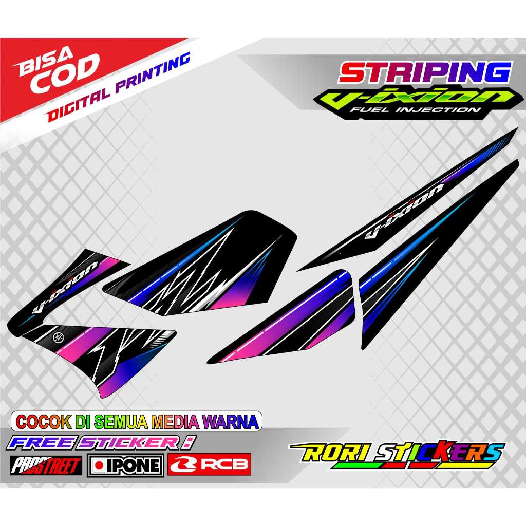 Jual STRIPING VARIASI YAMAHA VIXION OLD / STICKER LIST MOTOR YAMAHA VIXION LAMA | Shopee Indonesia