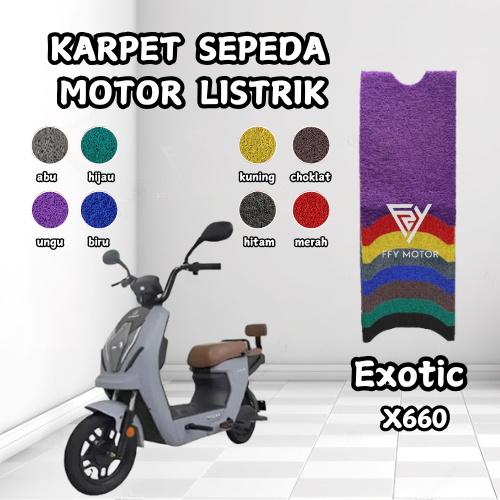 Jual Karpet Sepeda Motor Listrik Exotic X660, Alas Kaki, Pijakan Kaki ...