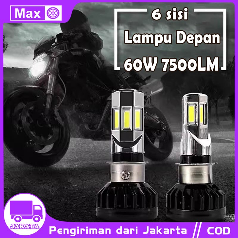 Jual Lampu Depan Motor 6sisi Headlamp AC/DC Super Terangl Lampu LED ...