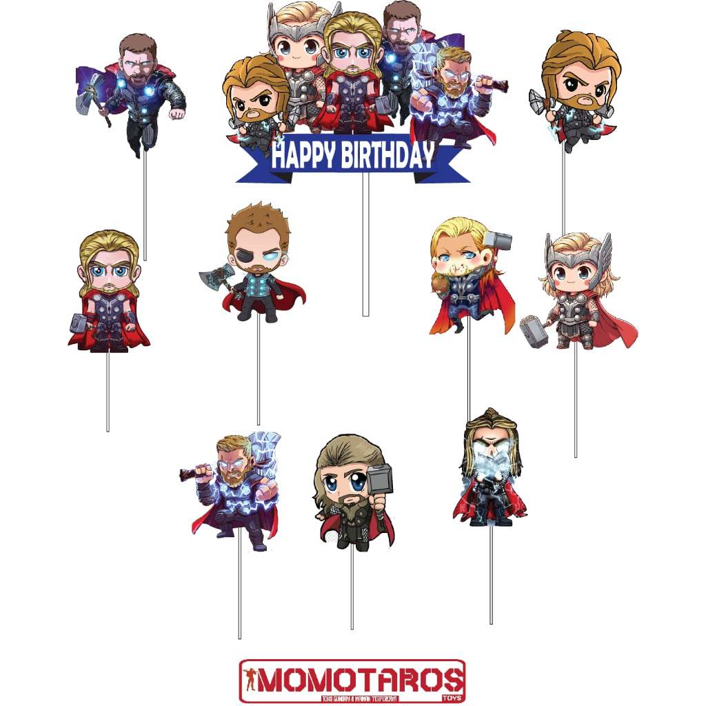 Jual Topper cake Thor Solo cartoon marvel isi 10 pcs | Shopee Indonesia