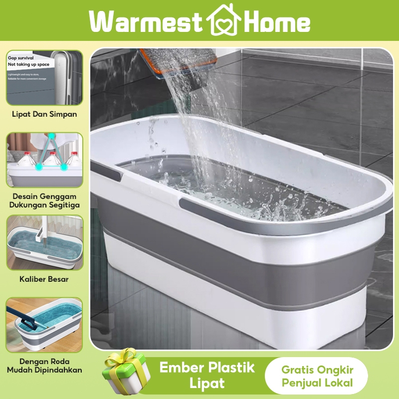 Jual Warmest Home Baskom Ember Plastik Lipat / Portable Silikon Baskom ...