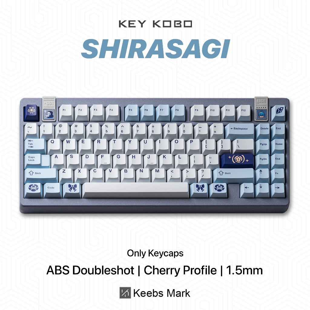 Jual Keykobo Shirasagi Keycaps ABS Doubleshot Cherry Profile Keycaps ...