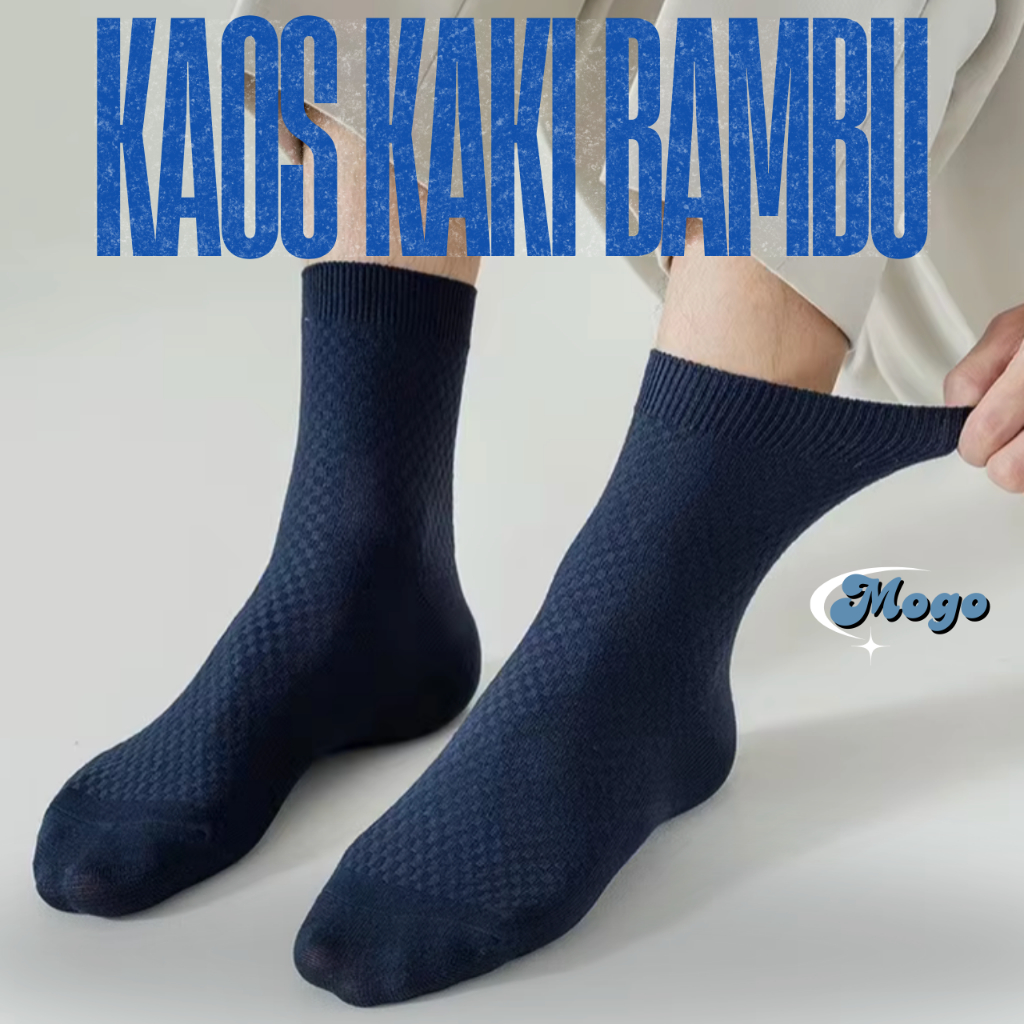 Jual Kaos Kaki Anti Bakteri Bau Pendek Panjang Bambu KKB1C Mogo Premium Kaus Kaki Formal Kerja ...