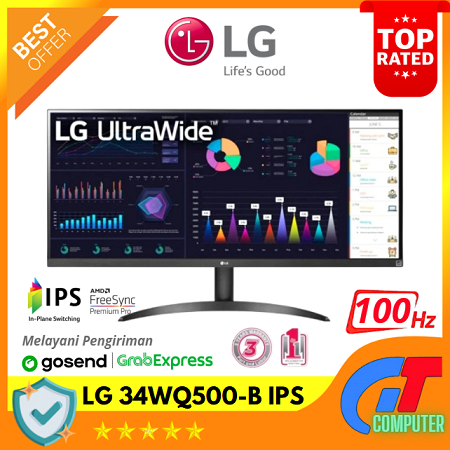 Jual Monitor LG 34" 34WQ500-B UltraWide FHD HDR FreeSync LG 34WQ500-B ...