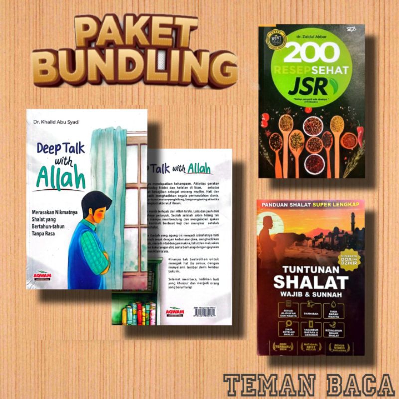 Jual Buku 200 Resep Sehat JSR - Deep Talk With Allah - Tuntunan Shalat ...