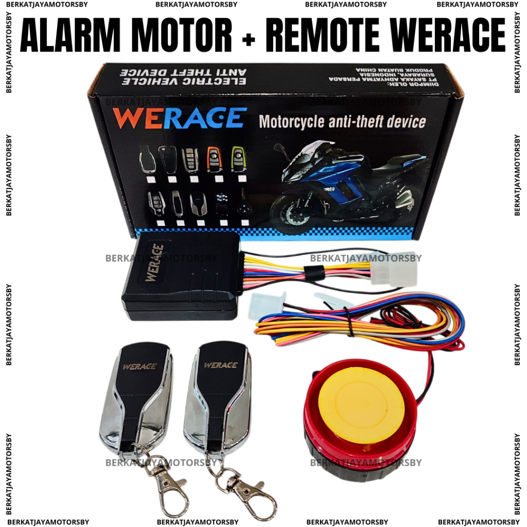Jual ALARM MOTOR 12 V BISA STARTER JARAK JAUH 2 REMOTE / REMOT ANTI ...