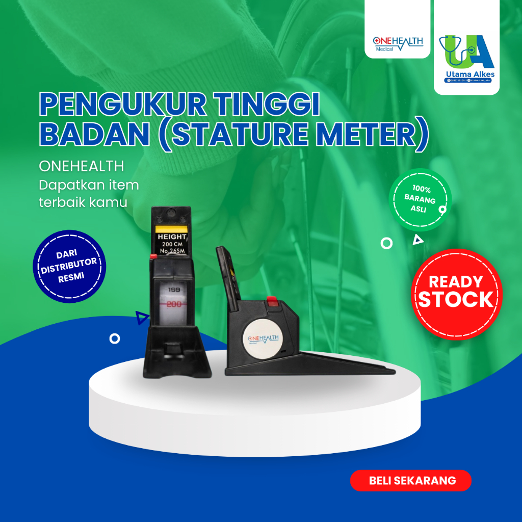 Jual OneHealth Pengukur Tinggi Badan Stature Meter 200cm | Alat Ukur Di ...
