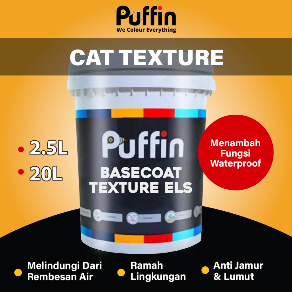 Jual Cat Tembok Basecoat Tekstur Puffin Basecoat Texture ELS 20 LTR ...