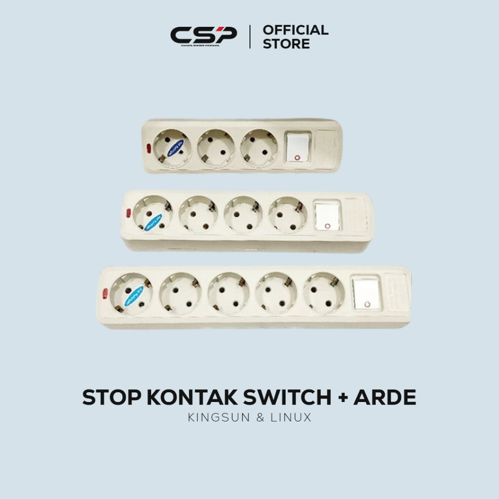 Jual [CSP_MATSUKA] Stop Kontak Switch +Arde 3/4/5 Lubang Kingsun ...