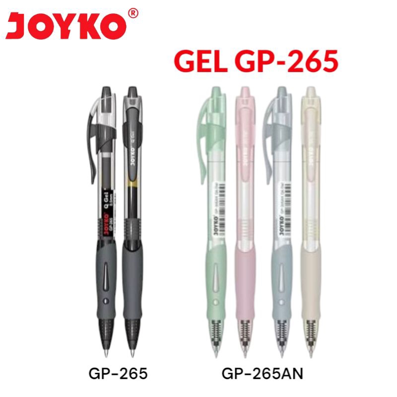 Jual GEL PEN JOYKO GP-265 / GP-265AN Q GEL HITAM (LUSIN) | Shopee Indonesia