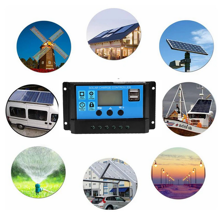 Jual Solar Charge Controller PWM Automatic Recognize 12V/24V 40A | Shopee Indonesia