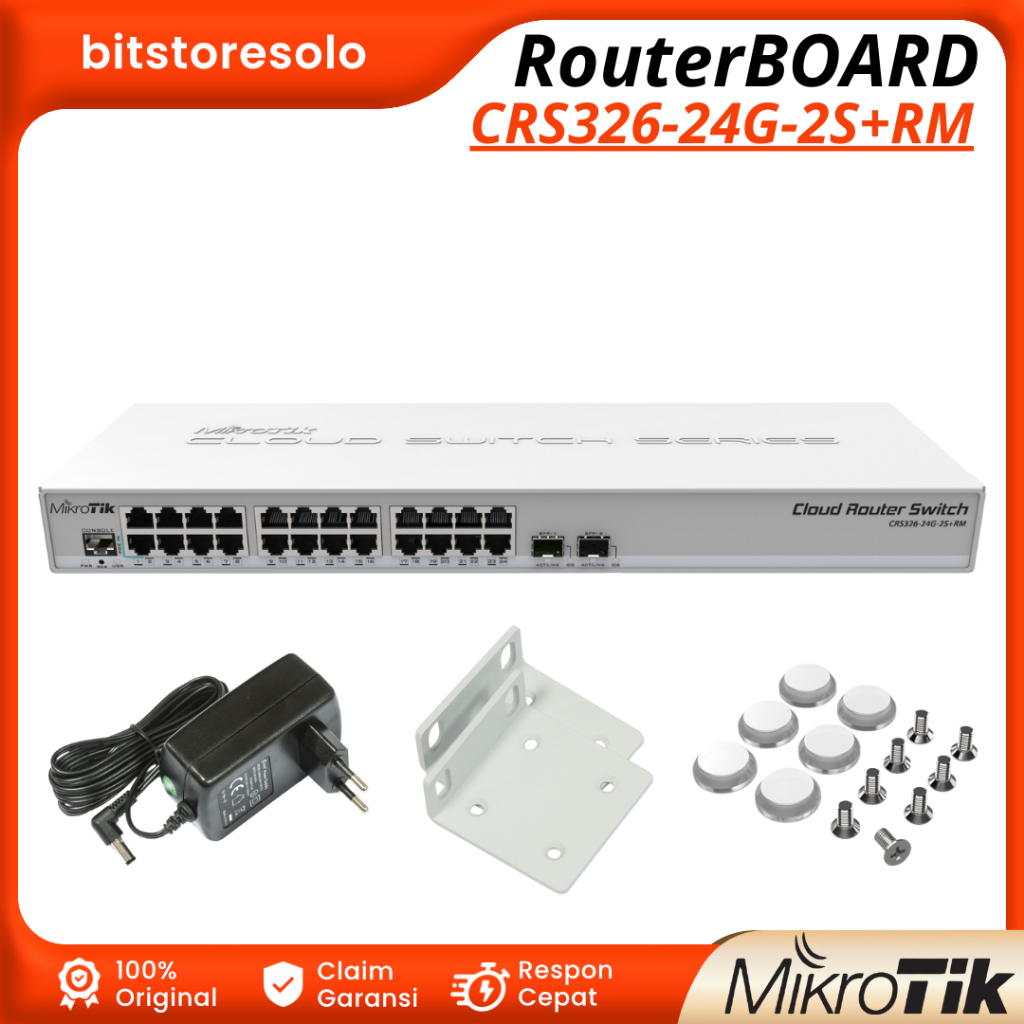 Jual Mikrotik CRS 326 24G 2S+ RM CRS326-24G-2S+RM Routerboard Cloud ...