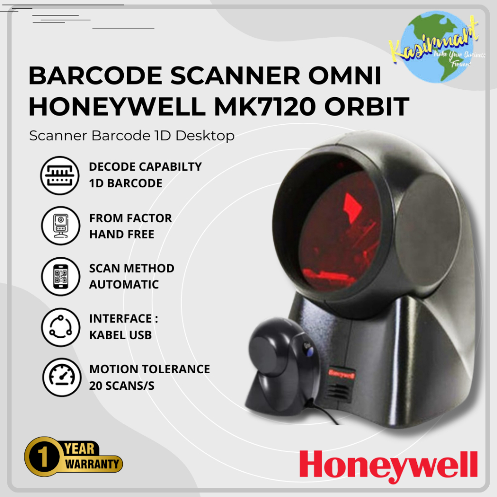 Jual Honeywell MK7120 Barcode Scanner 1D MS7120 MK 7120 MK-7120 OMNI ...