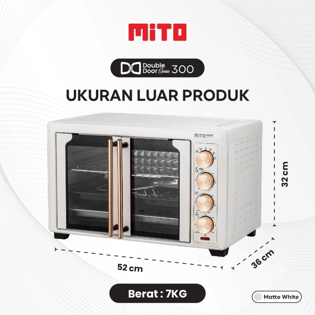 Jual MITO EVEN LISTRIK MO300 - 33L DOUBLE DOOR LOW WATT BACKING ...