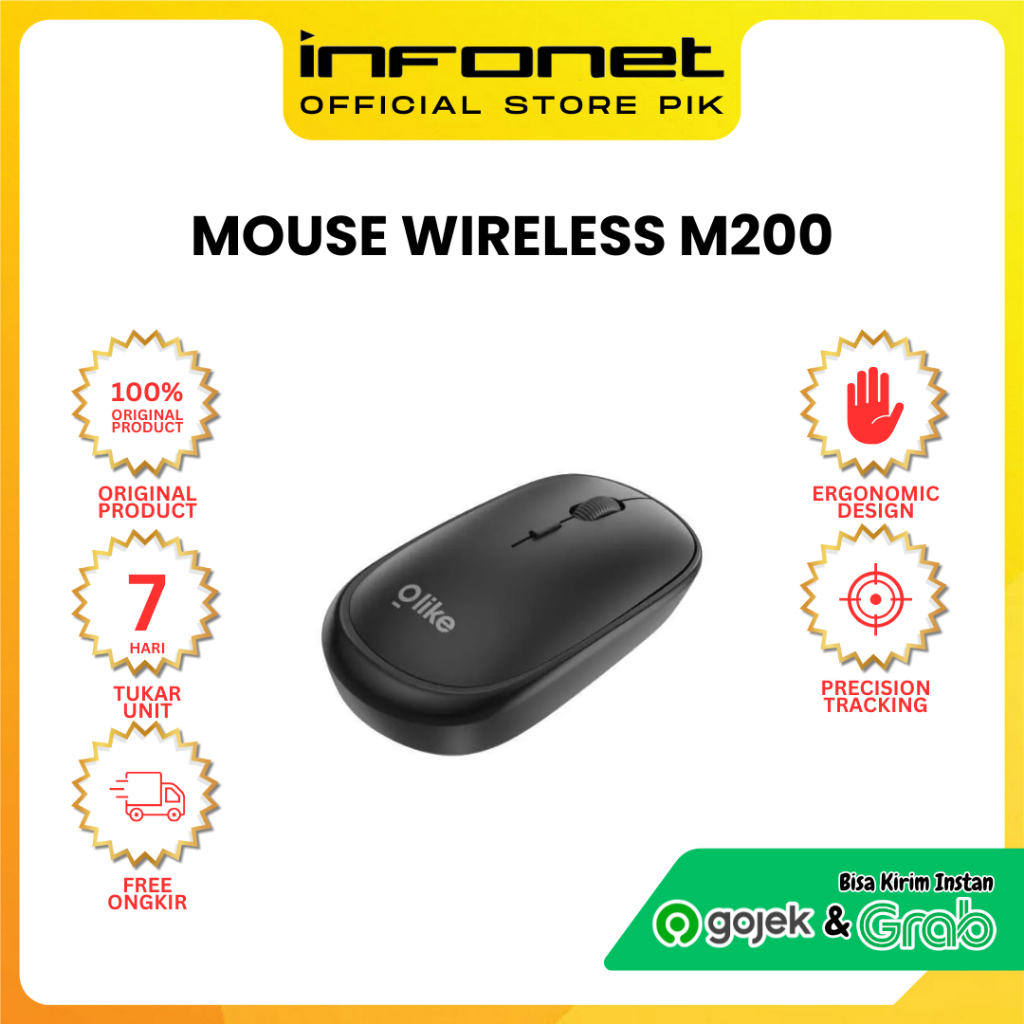 Jual OLIKE M200 MOUSE WIRELESS OPTICAL MOUSE WIRELESS CONNECTIVITY 1200 ...