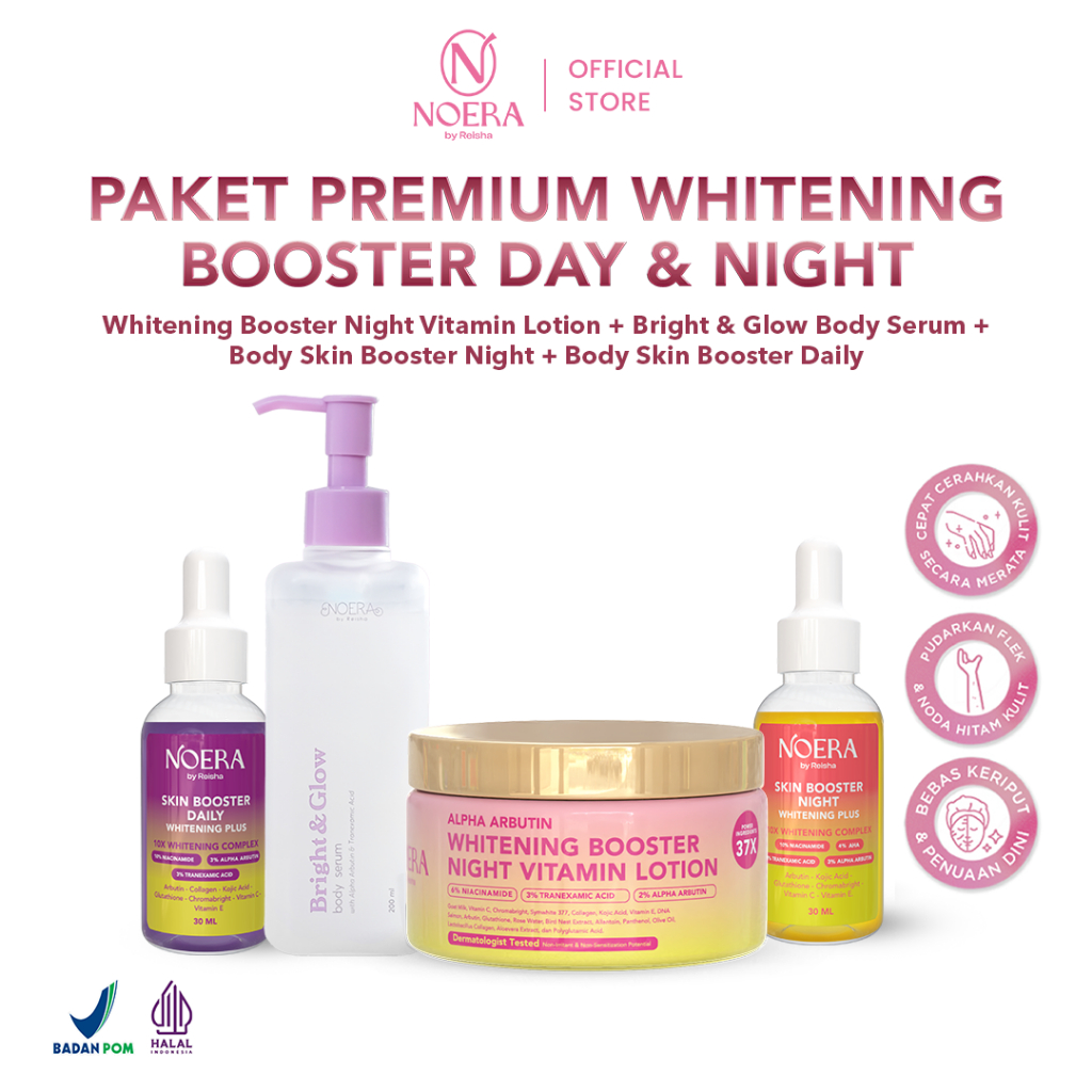 Jual Noera Paket Premium Whitening Booster Day & Night | Whitening ...