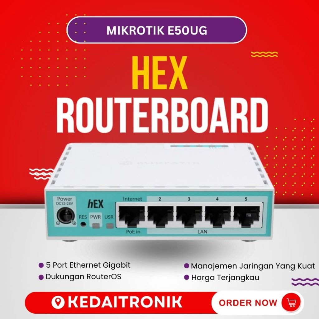 Jual Mikrotik hEX E50UG Router Lite Wireless Routerboard 5 Port Gigabit ...