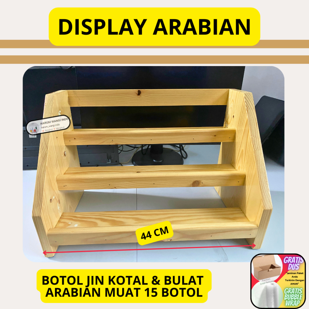 Jual DISPLAY Kayu Botol Parfum ARABIAN Timur Tengah - Botol Jin Kotak ...