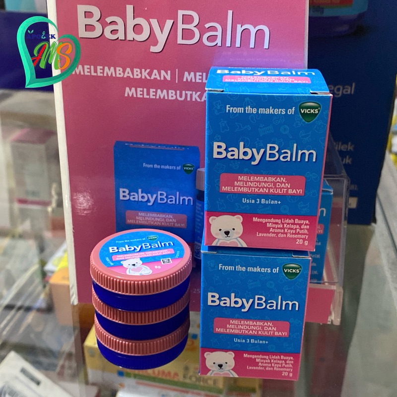 Jual Baby Balm Vicks Usia 3 Bulan+ | Kemasan 8 Gram dan 20 Gram ...
