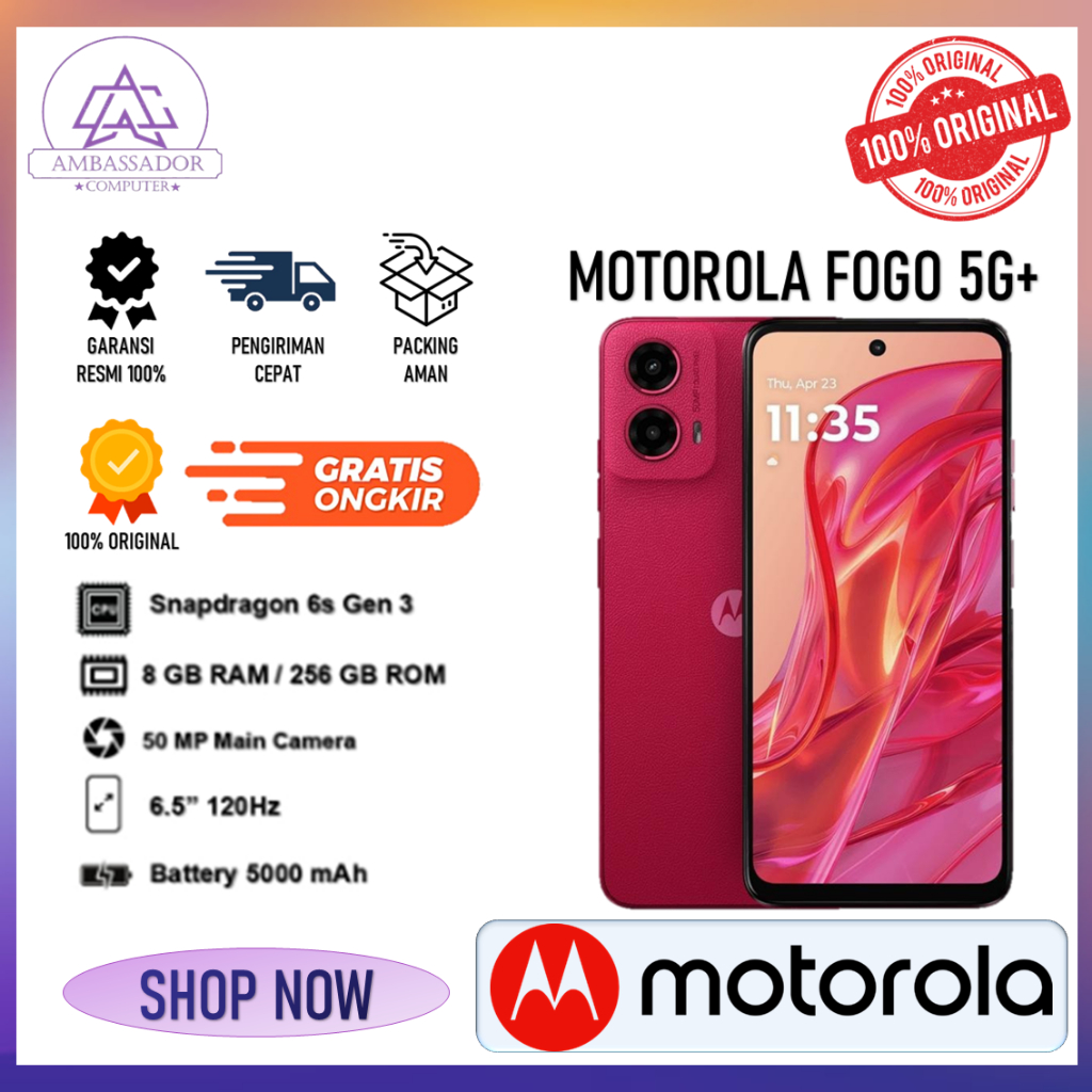 Jual Handphone motorola fogo 5G+ ram 8gb storage 256gb | Shopee Indonesia