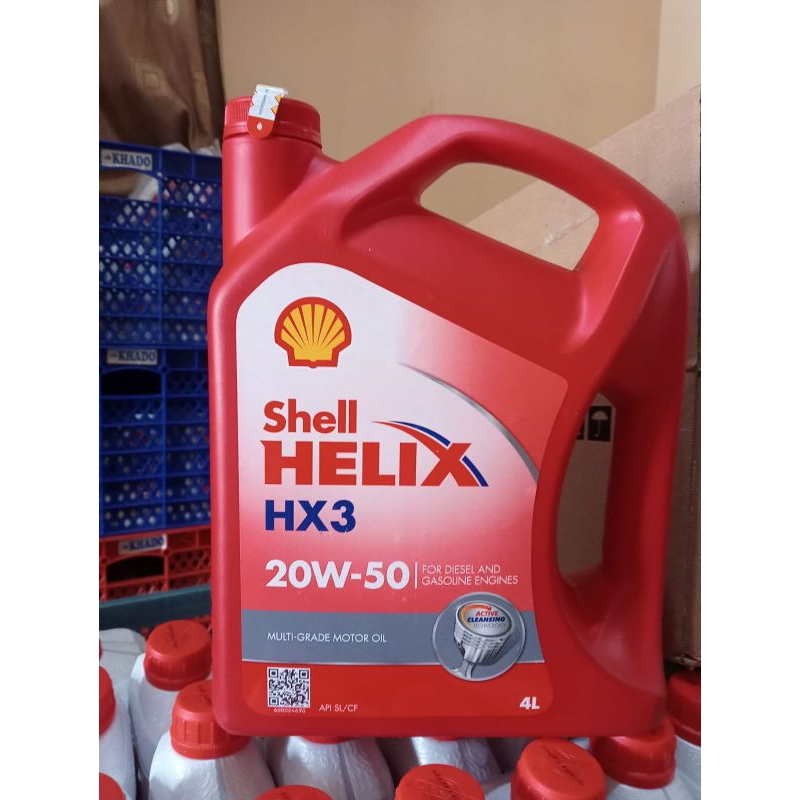 Jual oli mesin shell helix hx3 20w-30 4ltr | Shopee Indonesia