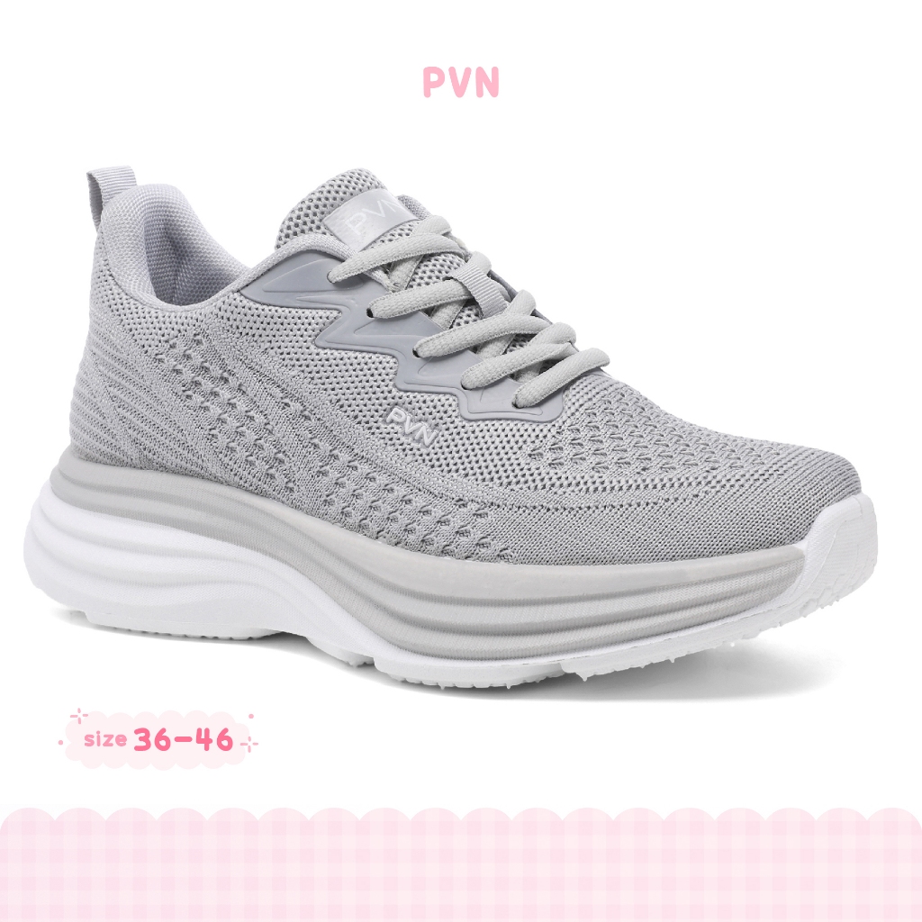 Jual PVN Minji Sepatu Wanita Sneakers Sport Shoes Grey 270 | Shopee Indonesia