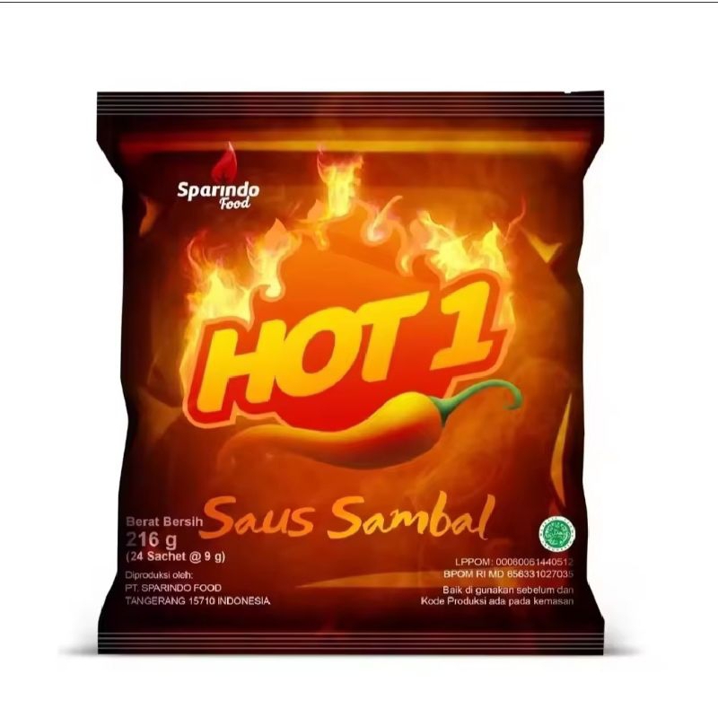 Jual SAOS SAMBAL SACHET / STICK HOT 1 / HOT ONE ISI 24 PCS 9GR EXTRA ...