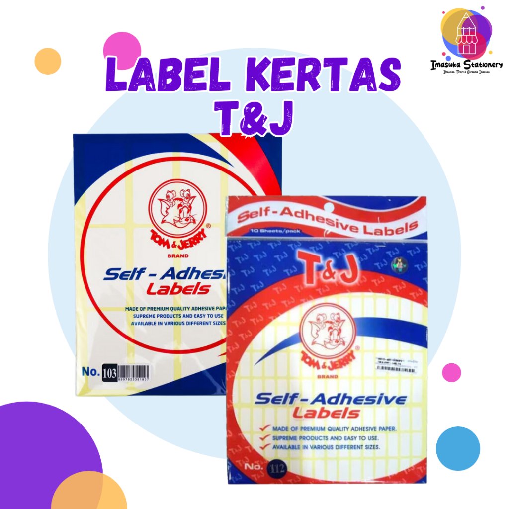 Jual Label Kertas Stiker Label Tom and Jerry T&J Putih / Label Sticker Harga / Stiker Kertas ...