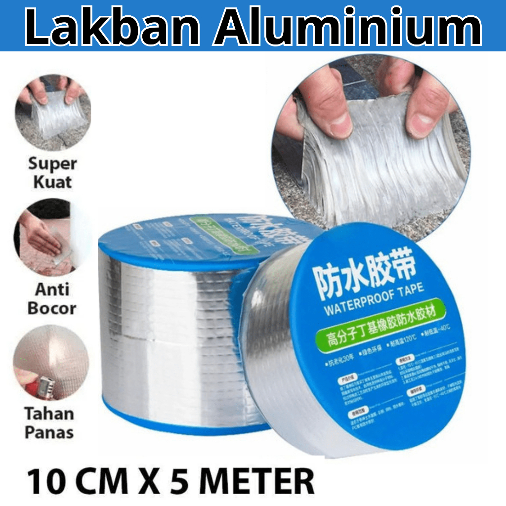 Jual TaffGUARD Lakban Aluminium 5 Meter Foil Isolasi Atap Genteng Asbes ...