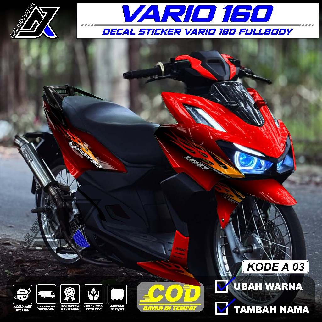 Jual Decal Sticker Vario 160 Fullbody - Decal Vario 160 Full Body Polos ...