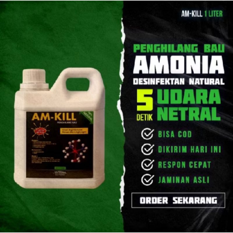 Jual AMKILL 1 LITER - PENGHILANG BAU AMONIA AYAM PETELUR AYAM BROILER KOTORAN HEWAN | Shopee ...