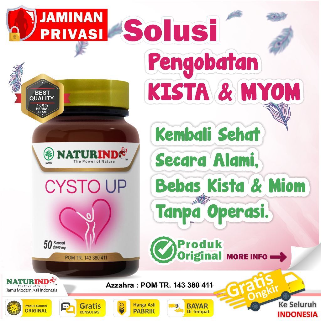 Jual Obat Kista Ovarium Coklat Bartholin Herbal Myom Rahim Cysto Up ...