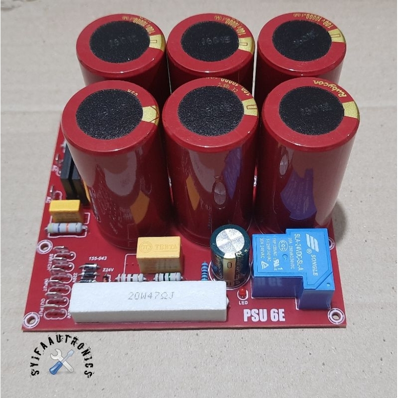 Jual Kit PSU class AB 6 elco 10000uF 100V Rubycon USR red original plus ...