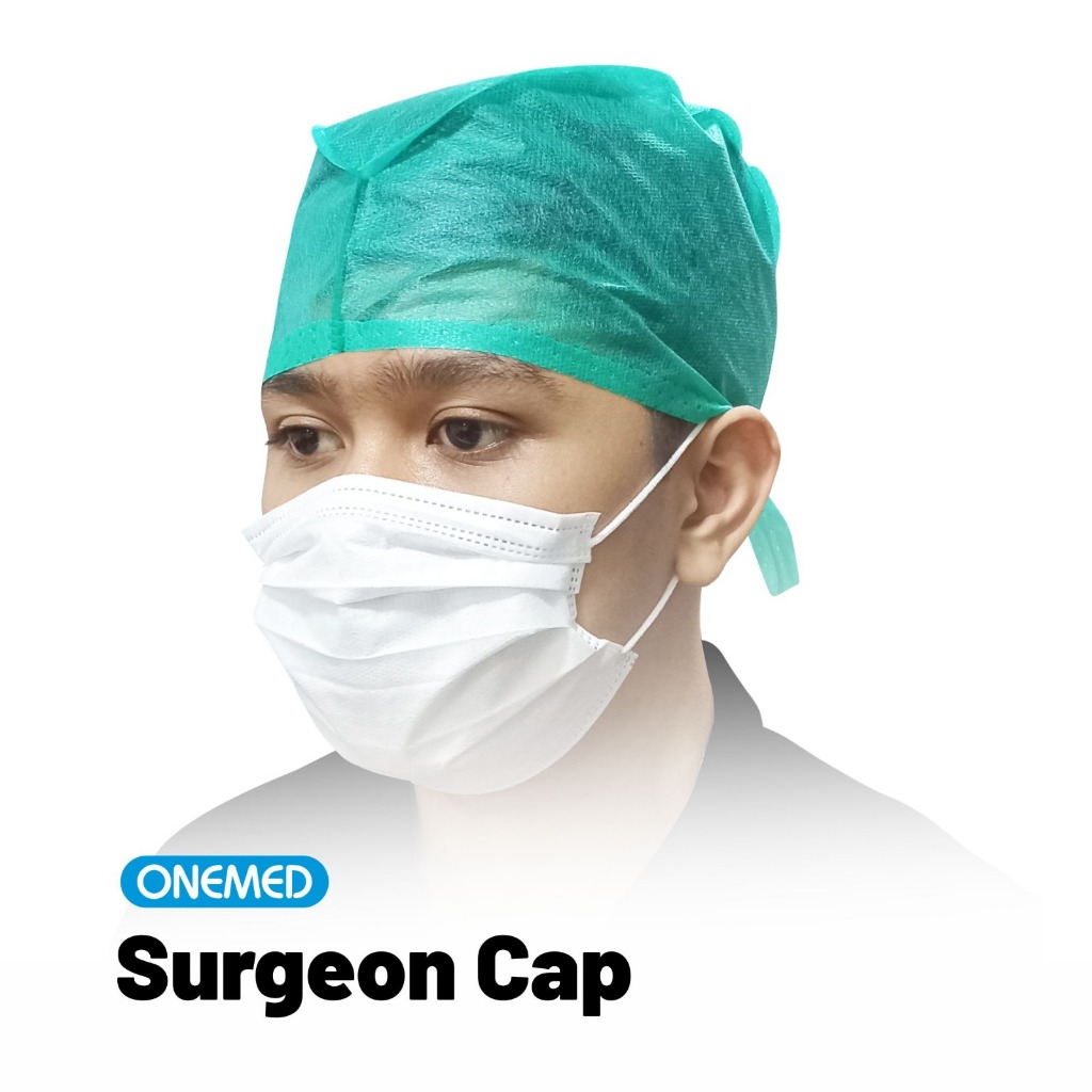 Jual ONEMED Surgeon Cap Topi Dokter Penutup Kepala Non Woven | Shopee ...