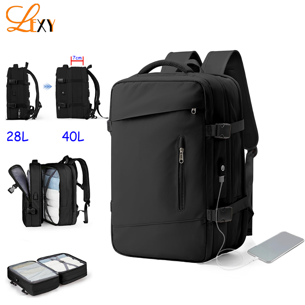 Jual LEXY Travel Backpack Wanita Bisa Diperluas Tahan Air Tas Ransel ...