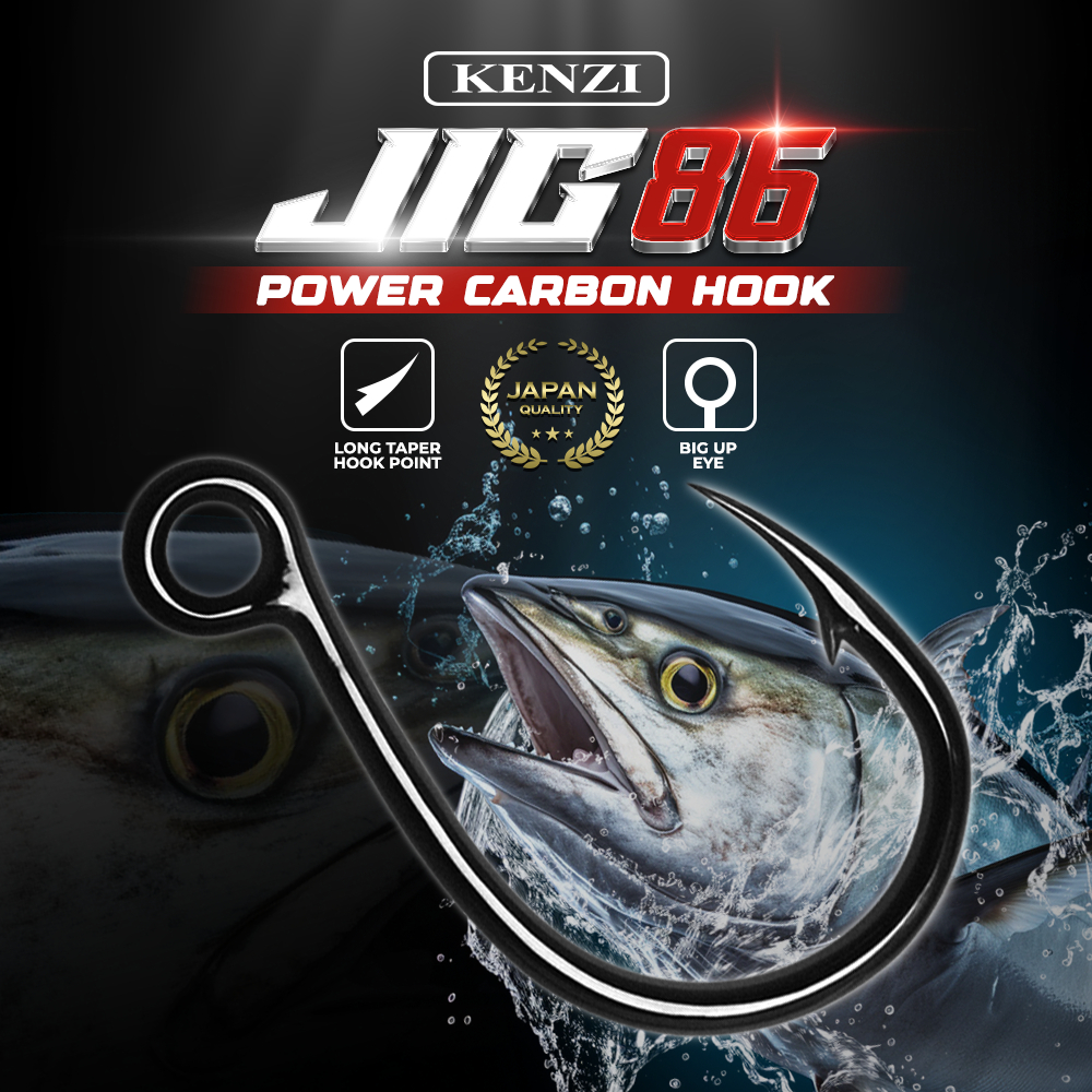 Jual MATA KAIL KENZI JIG 86 BIG UP EYE Power Carbon Hooks Kail Pancing ...