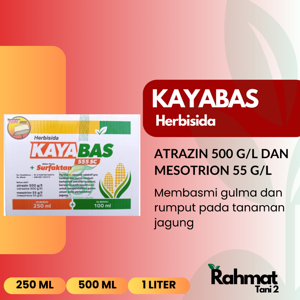Jual KAYABAS - Herbisida Racun Rumput dan Gulma Tanaman Jagung (1 Liter, 500 ml, & 250 ml ...
