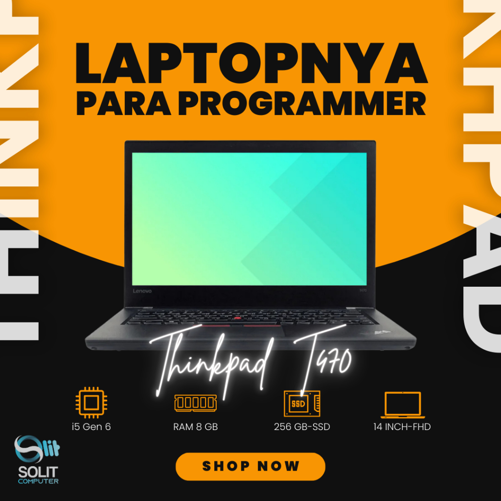 Jual LAPTOPNYA PARA PROGRAMMER!! LENOVO THINKPAD T470 LAPTOP 2 JUTAAN ...