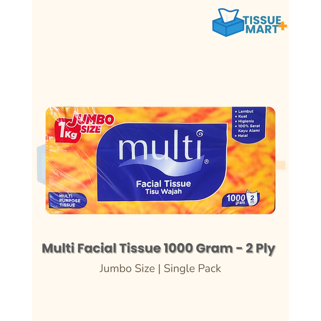 Jual Tisu Multi 1000 gram 2 Ply Facial Tissue Jumbo Size Tisu Wajah ...