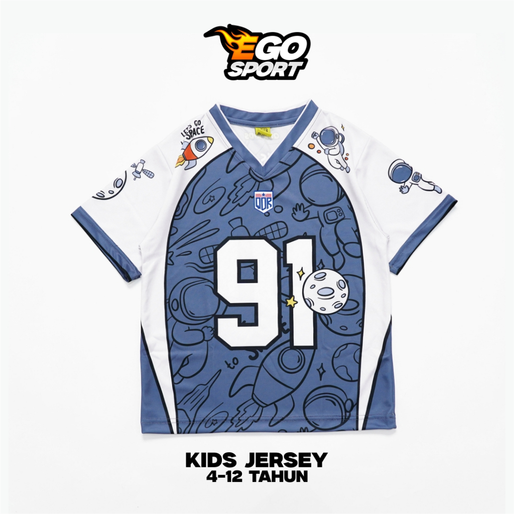 Jual EGO SPORT Kaos Anak Jersey Number 91 Let's Go Space Oversize Kids ...