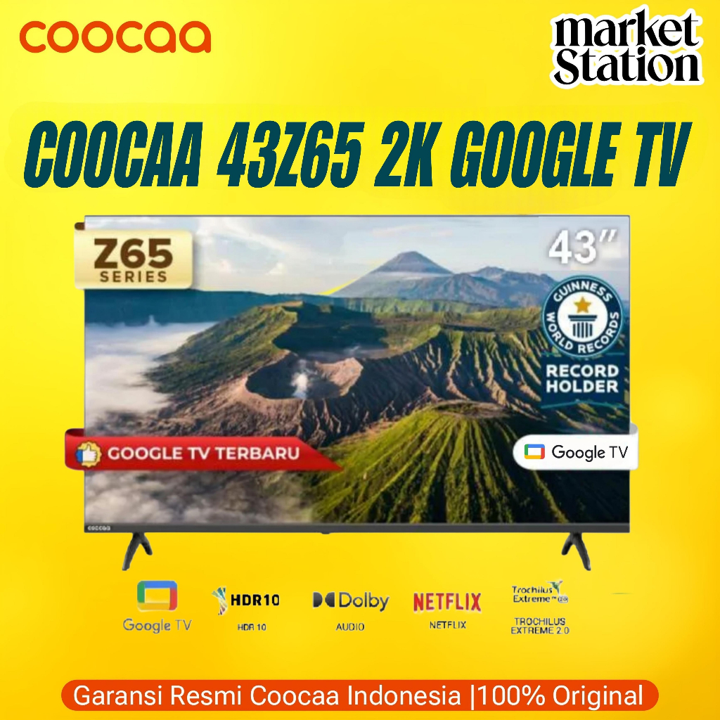 Jual Smart Android Google TV Coocaa 43 Inch 2K 43z65 Garansi Resmi ...