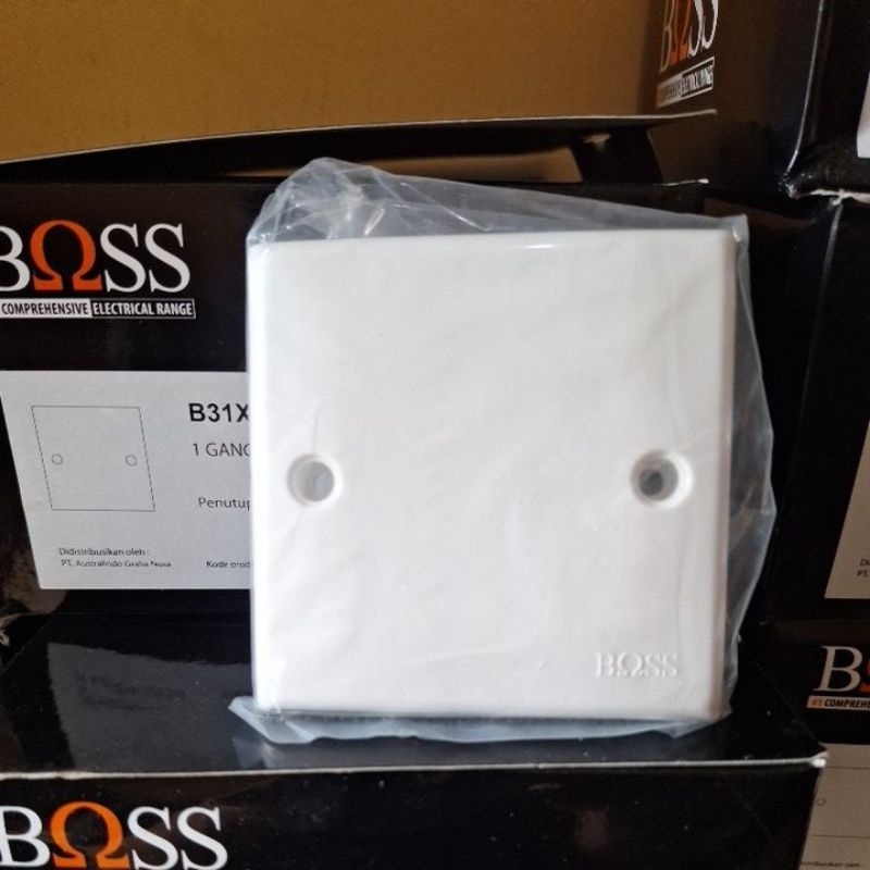 Jual blank plate 1 gang / plate blank 1gang merek-boss tipe-b31x ...